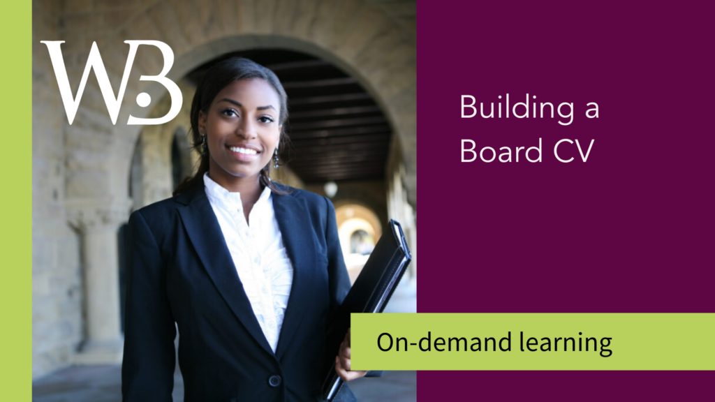 Building a Board CV - Women on Boards